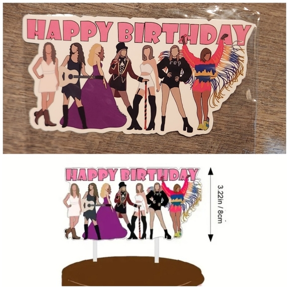 Accessories | New Taylor Swift Cake Topper Taylor Swift Birthday Party ...